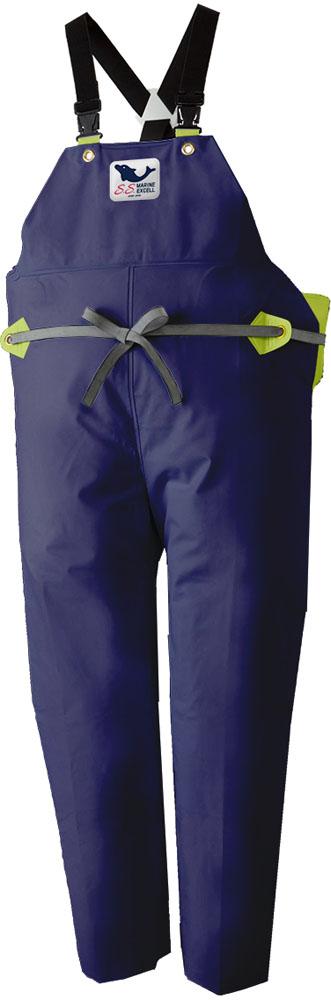 ロゴス LOGOS アウトドア SSマリンエクセル オーバーオール ネイビー 3L レイン パンツ オーバーオール 湾岸作業 養殖業 水産加工業 レインコート レインウェア 防水  12280280