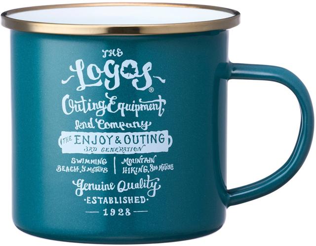 ロゴス LOGOS アウトドア LOGOS クラシコホーローマグ ブルー マグカップ 360ml コップ キャンプ ピクニック ランチ バーベキュー BBQ 耐熱性 耐久性 レトロ カップ  81280060