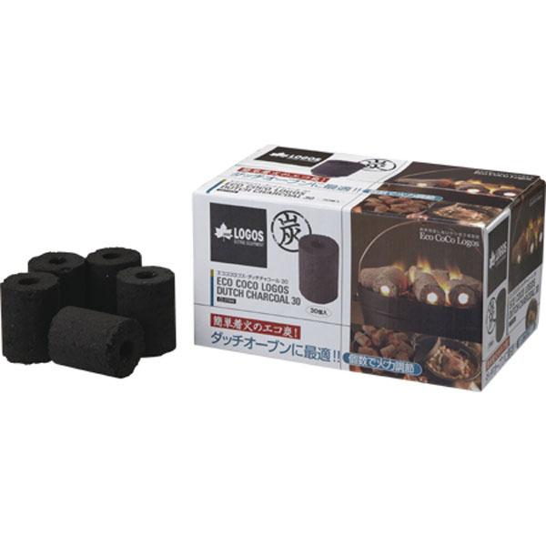 ロゴス LOGOS アウトドア エコココロゴス・ダッチチャコール30 炭 燃料 調理 キャンプ バーべキュー BBQ ダッチオーブン 火おこし不要 簡単火力調節 長時間安定 簡単着火  83100105