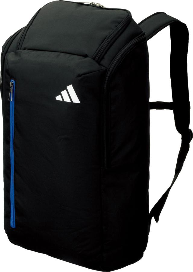 アディダス adidas サッカー ボール用デイパック 35L 黒色 青色 ブラック ルーシドブルー リュック リュックサック 通学 部活動 サッカー 中学 高校生 大学生 通勤  ADP47BKB