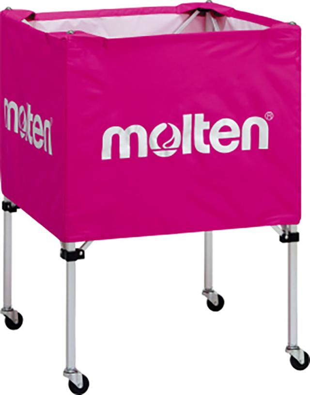 モルテン molten ボールカゴ 中・背低 ピンク 桃色 屋内 移動用キャスター付き ボール収納 片付け 部活 クラブ活動 サークル 練習 トレーニング 自主トレ 筋トレ  BK0021P