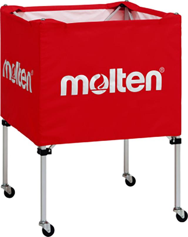 モルテン molten ボールカゴ 中 背低 赤 レッド 屋内使用 バレーボール バレー ボール出し 練習 折りたたみ 小学生バレー ミニバス ミニバスケットボール 体育館  BK0021R