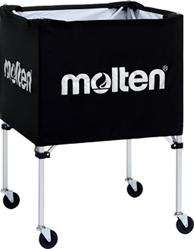 モルテン molten ボールカゴ 中 屋外用 黒 ブラック 屋外使用 屋外 ボール出し 練習 折りたたみ サッカー 大型キャスター フットサル グラウンド 練習 学校  BK0022K