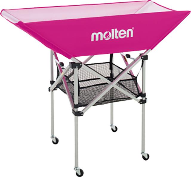 モルテン molten 折りたたみ式平型ボールカゴ 背高 ピンク 屋内使用 バレーボール バレー ボール出し 練習 折りたたみ バスケットボール 中学 高校 大学 部活 体育館  BK0033P