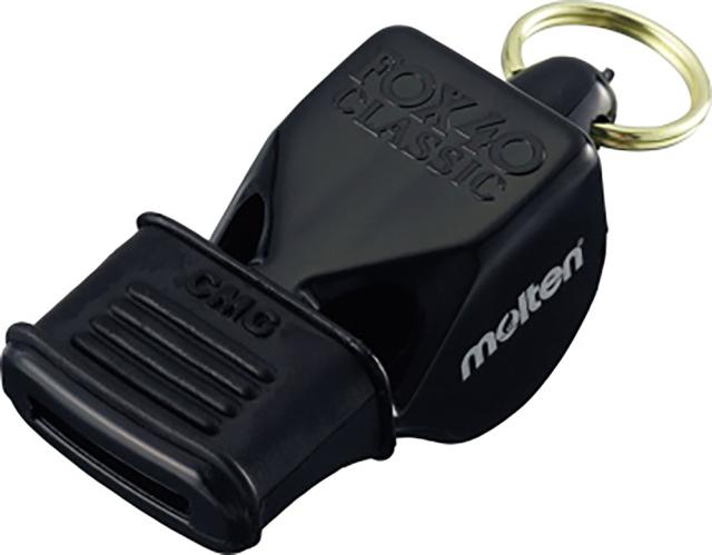 モルテン molten フォックス40 FOX40 マウスグリップ BK 黒 ブラック マウスグリップ ホイッスル 大音量 ブザー 高音 ロープ付 審判 バレー バスケ サッカー  FOX40MGBK