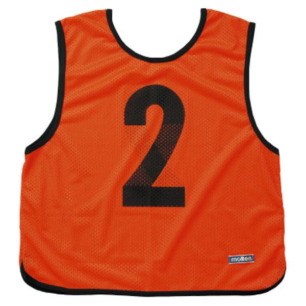 モルテン molten ゲームベストジュニア蛍光オレンジ 10 枚組み 1 〜 10 キッズ 小学校 中学校 運動会 体育 授業 チーム分け クラス対抗 サッカー バスケ 番号  GB0112KO