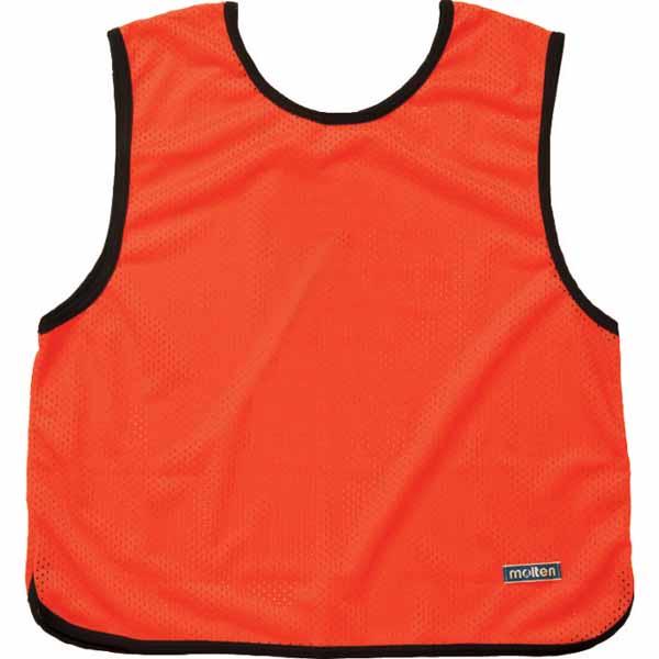 モルテン molten ゲームベストジュニア10枚セット 無地 10枚組 蛍光オレンジ ビブス ジュニア リレー 陸上 クラス対抗 運動会 体育備品 サッカー クラス分け 陸上競技  GB0112KONN