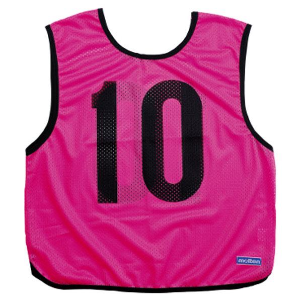 モルテン molten ゲームベストジュニア蛍光ピンク 10 枚組み 1 〜 10 キッズ 小学校 中学校 運動会 体育 授業 チーム分け クラス対抗 サッカー バスケ 番号  GB0112PK