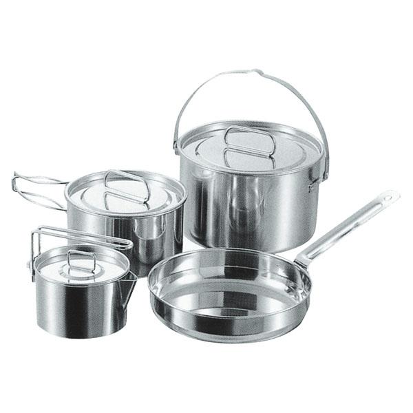 CAPTAIN　STAG キャプテンスタッグ アウトドア 【メーカー直送品】 ラグナステンレスクッカーLセット 【M−5504】 M5504