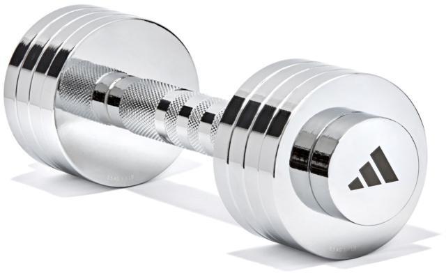アディダス adidas ADIDAS アジャスタブルクロムダンベル 5KG 1 個   ADWT11400