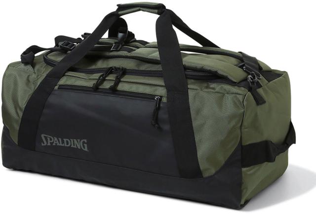 スポルディング SPALDING バスケット ヴァースダッフル 3WAY カーキ×ブラック 遠征 バスケット用 3ウェイ ダッフルバッグ バックパック 耐久性 旅行用 合宿 耐水性 ショルダーストラップ  50018KH