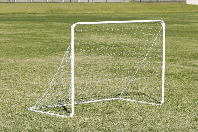 三和体育 アルミミニゴール 30 1.8×1.3 ワンタッチ式 学校 体育 授業 部活動 クラブ 器具 備品 用具 工具不要 簡単組立 軽量 専用ポリエチレンネット付  S4419