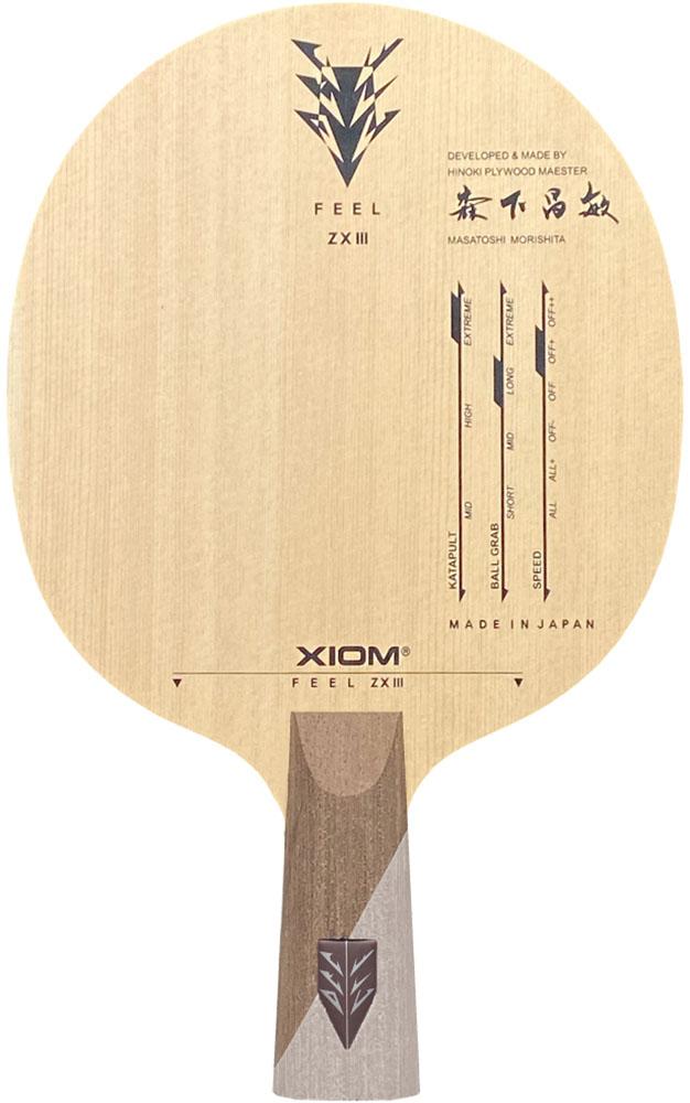 エクシオン XIOM 卓球 フィール ZX III FEEL ZX 3 CP 中国式ペンラケット ペンホルダー アウタータイプ 木曽檜 ひのき スピード ハード 薄め 部活 試合  21707