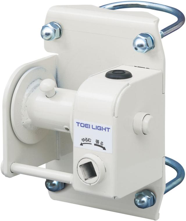 トーエイライト TOEI LIGHT ネット巻 凹型  逆転防止機能付 バレー・テニス支柱76mm用 球技 ネット巻き取り器 スチール製 備品 部活 クラブ活動 体育器具 学校 練習 試合 大会  B2983