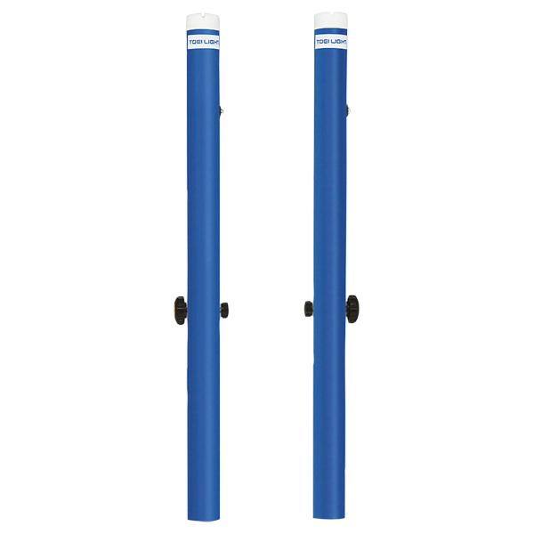 トーエイライト TOEI LIGHT ソフトバレー マルチ補助ポール ブルー 青 40mm支柱用 体育館 小学校 中学校 高校 体育 ポール ネット ソフトバレーボール 2本1組  B6356