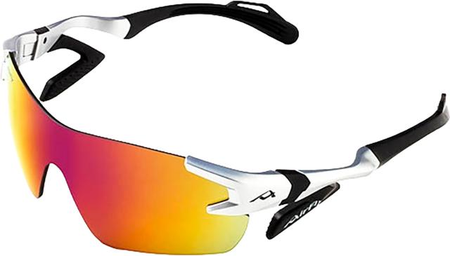 エアフライ Airfly 鼻パッドのないスポーツサングラス AF-301 C-32 Lサイズ SILVER 反射防止コート 熱中症対策 UVカット率99以上 視界広い ゆったり  AF301C32L