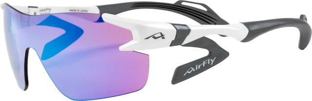 エアフライ Airfly エアフライ Airfly 鼻パッドがないスポーツサングラス AF-302 C-5SP パールホワイト メンズ レディース ジャストフィット 3点留め 熱中症対策  AF302C5SP