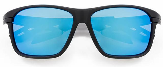 エアフライ Airfly AIRFLYスポーツサングラスAF402ブルーミラーレンズ組込みセット ブラックマット×ブルーミラー 鼻パッド無い 軽量 UVカット99以上 熱中症対策  AF402C1BM