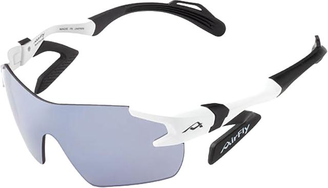 エアフライ Airfly 鼻パッドのないスポーツサングラス AF-901 C-2K ホワイトマット メガネ 可視光線透過率14 UVカット率99以上 キッズ 子供 熱中症対策  AF901C2K