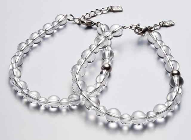 ファイテン Phiten 水晶コンビブレス 5mm・7mm玉 17cm メンズ レディース ブレスレット チタン 磁気アクセサリー チタンブレスレット 磁気ブレスレット 水晶  AQ807025