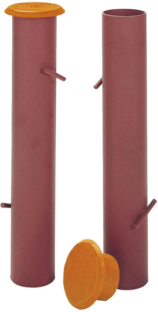 三和体育 バレーボール  埋筒 76.3mm用組 ゴム蓋付 学校 体育 部活動 クラブ活動 授業 備品 器具 用品 用具 部品 修理 修繕 補修 掃除 スチール製 埋設管 テニス支柱  S3776