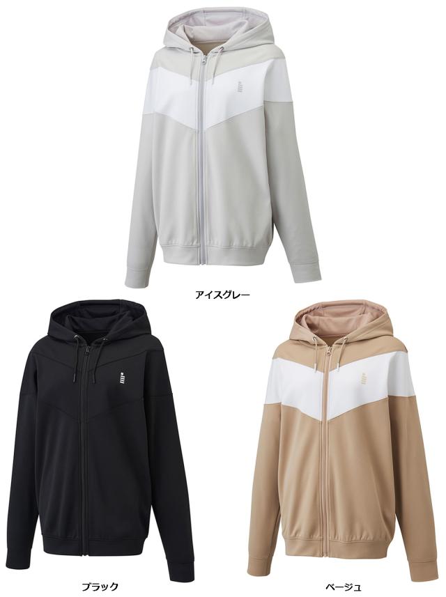 ゴーセン GOSEN テニス 裏起毛ストレッチジップアップパーカー レディース ウォームアップニットジャケット 上着 アウター 裏起毛 羽織 部活 チーム ストレッチ 保温  W2441