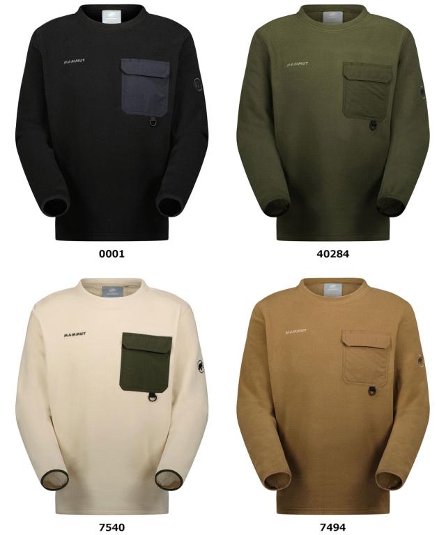 マムート MAMMUT アウトドア ムーンストーン ハイブリッド ミッドレイヤー クルーネック アジアンフィット メンズ レディース 男性 女性 長袖Tシャツ ロンT 1014-05840  101405840