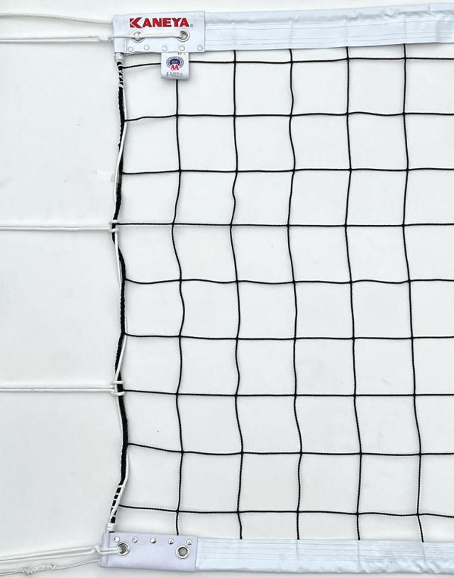 カネヤ KANEYA バレーボール  バレーボール ネット 日本バレーボール協会公認品 6人制バレーボールネット上下白帯付 ハイクラス K-3148  K3148