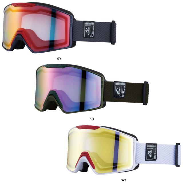 アックス AXE スキー ゴーグル AX900-WCM UVプロテクション くもり止め加工 ヘルメット対応 ウィンタースポーツ スノーボード スキー 雪山 レンズ跳ね上げ 巾着袋付  AX900WCM