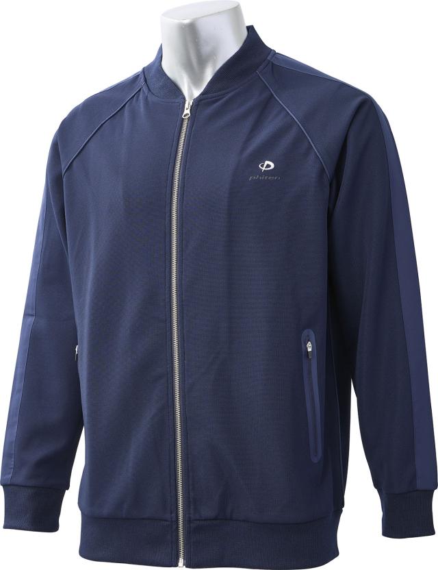 ファイテン Phiten リカバリーウェア トラックジャケット ネイビー L  JG646105