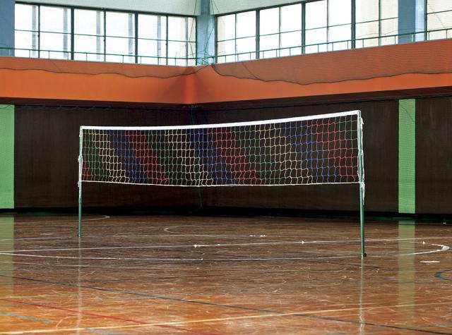 三和体育 バレーボール  バレーボール ソフトバレーネット ストライプ 学校 体育 授業 部活動 クラブ活動 スポーツクラブ 器具 備品 用具 用品 レクリエーション 体育館 自主練習  S9417