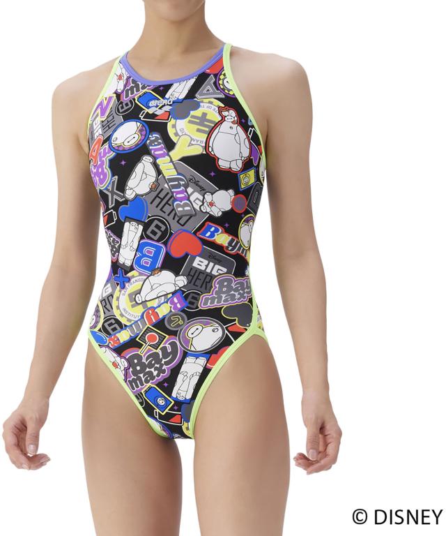 アリーナ arena スイミング トレーニングワンピース オープンバック レディース 水着 スイムウエア ディズニー 水泳 競泳 プール フィットネス 練習 泳ぎやすい 軽い泳ぎ心地 タフスキン  AS5FWM56L