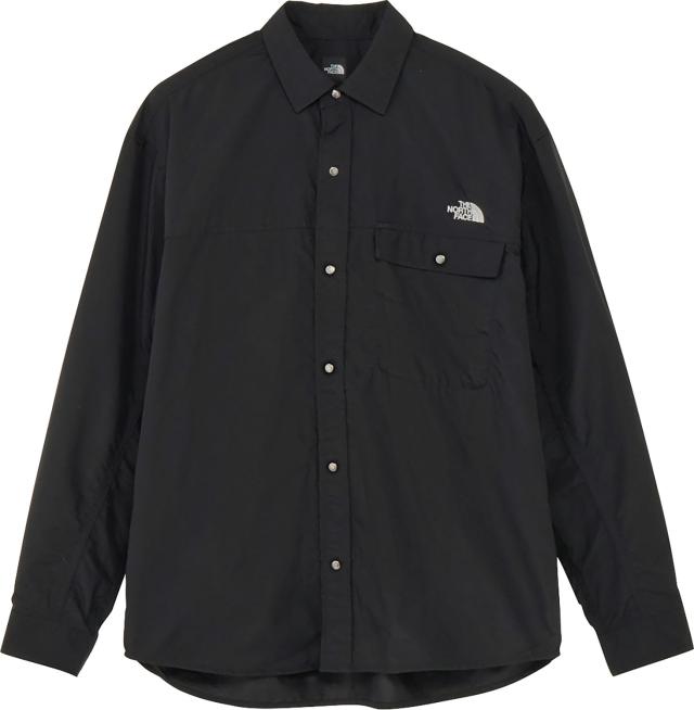 ザ・ノース・フェイス THE NORTH FACE アウトドア ロングスリーブヌプシシャツ メンズ 長袖 トップス 撥水加工 普段着 シンプル キャンプ ハイキング 静電防止ケア 胸ポケット付き ドットボタン仕様  NR62550