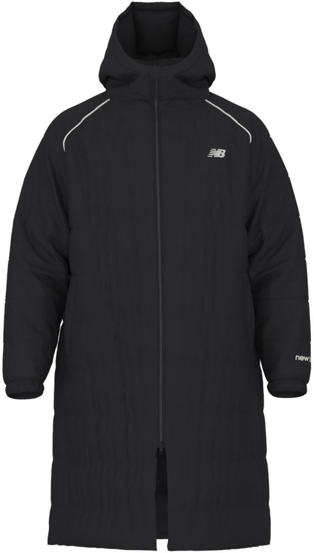 ニューバランス New Balance 53 パデッドコート ロング メンズ 男性 コート ジャケット アウター 上着 防寒 保温 ロゴ ワンポイント 観戦 移動着 丈長い 部活動 クラブ チーム  AMJ53173