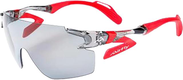 エアフライ Airfly 鼻パッドがないスポーツサングラス AF-302 C-1 クリアグレー WP 偏光グレーワイドプロテクトレンズ装着  AF302C1WP