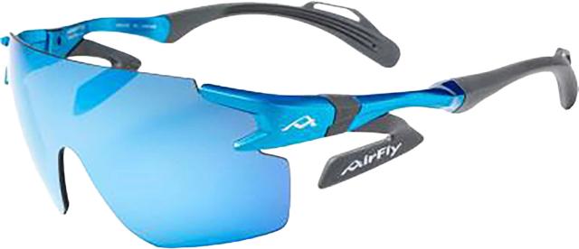 エアフライ Airfly 鼻パッドがないスポーツサングラス AF-302 C-35 アクアブルー WP 偏光ブルーミラーワイドプロテクトレンズ装着  AF302C35WP