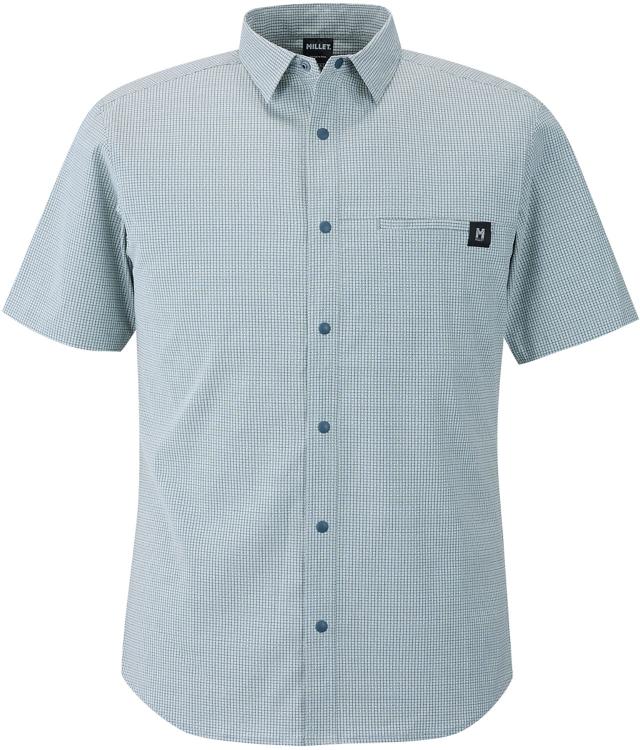 ミレー MILLET アウトドア IB CHECK SHIRT SS M シャツ 半袖 軽量 防虫機能 速乾 接触忌避剤 ペルメトリン インセクトバリヤー 虫を寄せ付けにくい 夏 ポリエステル  MIV03195