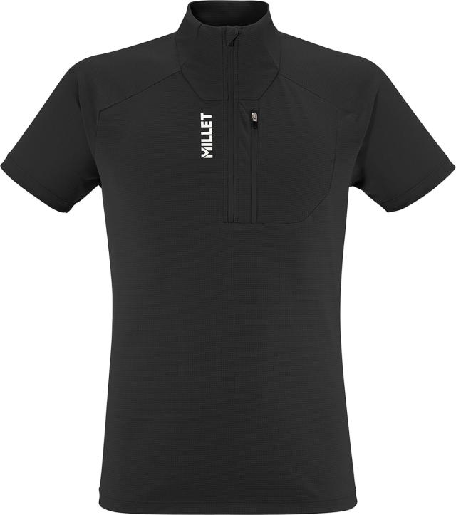 ミレー MILLET アウトドア KAMET TS ZIP SS M Tシャツ 軽量 吸汗速乾 耐久性 ポリエステル 運動性 換気しやすいハーフジップ 夏山登山 アクティビティ ラグランスリーブ  MIV10455
