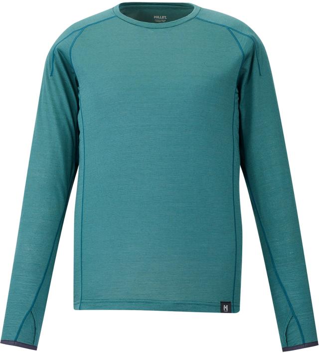 ミレー MILLET アウトドア UBIC WOOL CREW LS W ベースレイヤー ロングスリーブ 長袖 トレッキング 速乾 耐久性 保温 調湿 防臭性 ウール混紡素材 登山 ハイキング  MIV03216