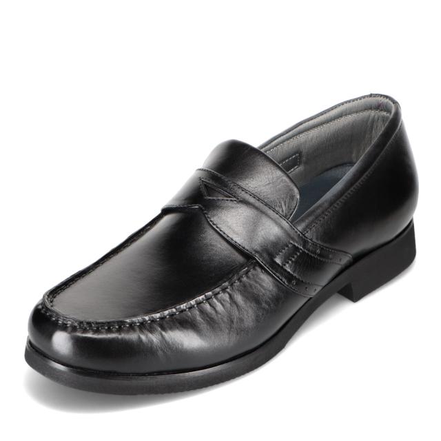 ビジネスシューズ メンズ ローファー 革靴 本革 レザー クッション性 軽量 軽い ブラック ラウディ RAUDi R-44108 メンズ靴 靴 シューズ E相当