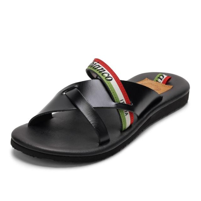 オロビアンコ Orobianco OB HASHIBA2 AN メンズ靴 靴 シューズ サンダル 軽量 ルームシューズ スリッパ つっかけ レザー クッション性 リゾート スタイリッシュ 人気 ブランド ブラック