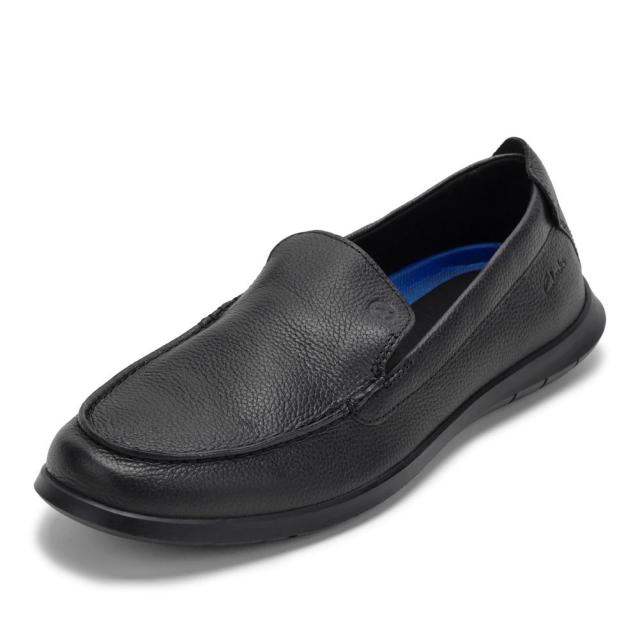 クラークス Clarks 26176952 メンズ靴 靴 シューズ 3E相当 ローファー カジュアル シューズ スリッポン 軽量 Flexway Step フレックスウェイステップ ビジネス オフィス 通勤 レザー シンプル 人気 ブランド ブラック