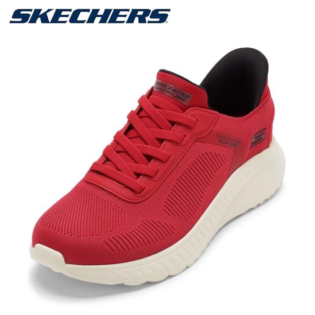 スケッチャーズ SKECHERS 118312W 4E スニーカー スリップインズ ハンズフリー クッション性 BOBS SQUAD CHAOS ローカットスニーカー 人気 ブランド レッド