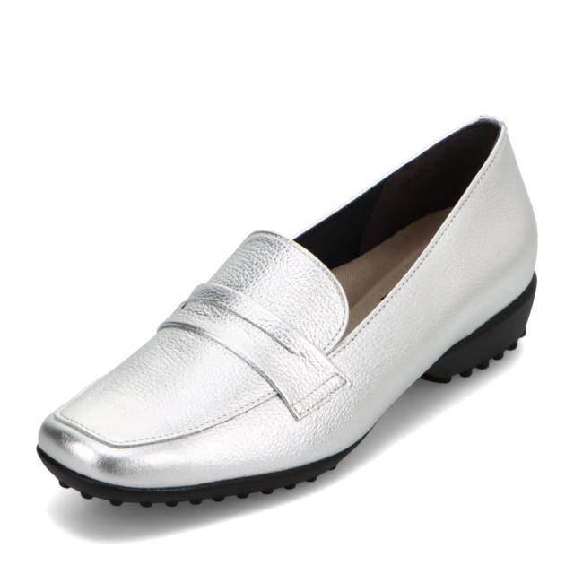 フリーチ FREACH PS15803 レディース靴 靴 シューズ 4E相当 パンプス ローファー 軽量 カップインソール ビジネス オフィス 通勤 シンプル シルバー