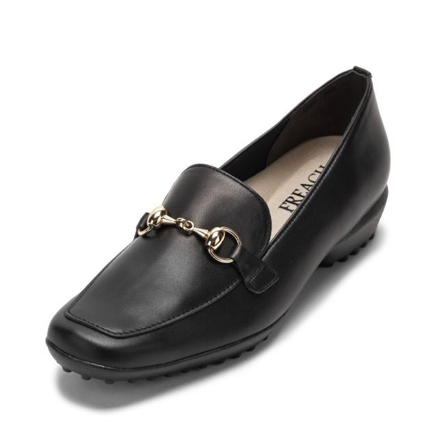 フリーチ FREACH PS15807 レディース靴 靴 シューズ 4E相当 パンプス ローファー 軽量 ビット ゴールド 金具 カップインソール ビジネス オフィス 通勤 エレガント シンプル ブラック