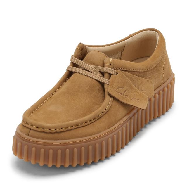 クラークス Clarks 26172084 レディース靴 靴 シューズ 2E相当 カジュアル シューズ モカシン 厚底 軽量 Torhill Bee トーヒルビー ヌバック クッション性 耐久性 シンプル 人気 ブランド タン