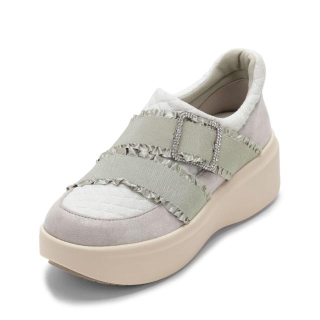 ムーム MUUM MU1500 レディース靴 靴 シューズ スニーカー スリッポン 軽量 厚底 高反発 クッション性 グリップ性 ラメ キラキラ ビジュウ ローカットスニーカー キルティング フェミニン グレー