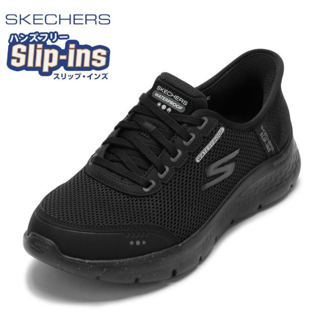スケッチャーズ SKECHERS 124846W レディース靴 靴 シューズ 4E スリップインズ スニーカー GO WALK FLEX - CLEAR ゴーウォーク フレックス - クリア クリーク クッション性 メッシュ ローカットスニーカー シンプル 人気 ブランド ブラック