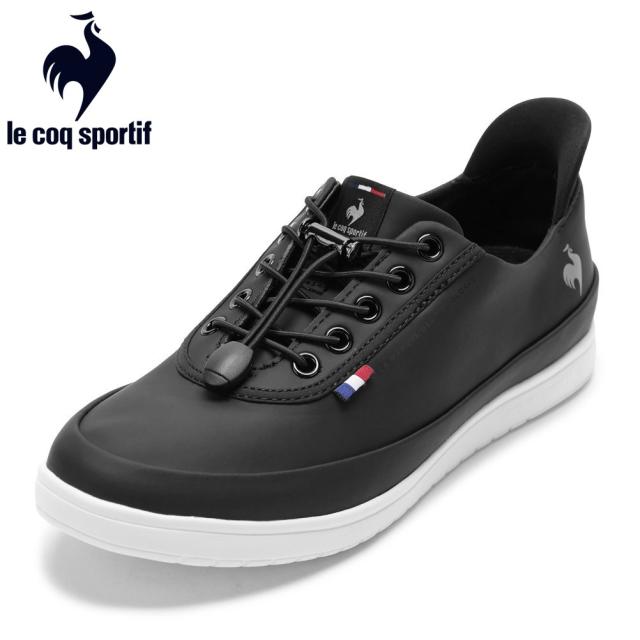 ルコックスポルティフ le coq sportif LU5SRS26LZ レディース靴 靴 シューズ 3E スニーカー 防水 レイン シューズ 軽量 LCS ALMA R SI LCS アルマ レイン SI 耐摩擦 ローカットスニーカー 薄底 シンプル 人気 ブランド ブラック×ホワイト