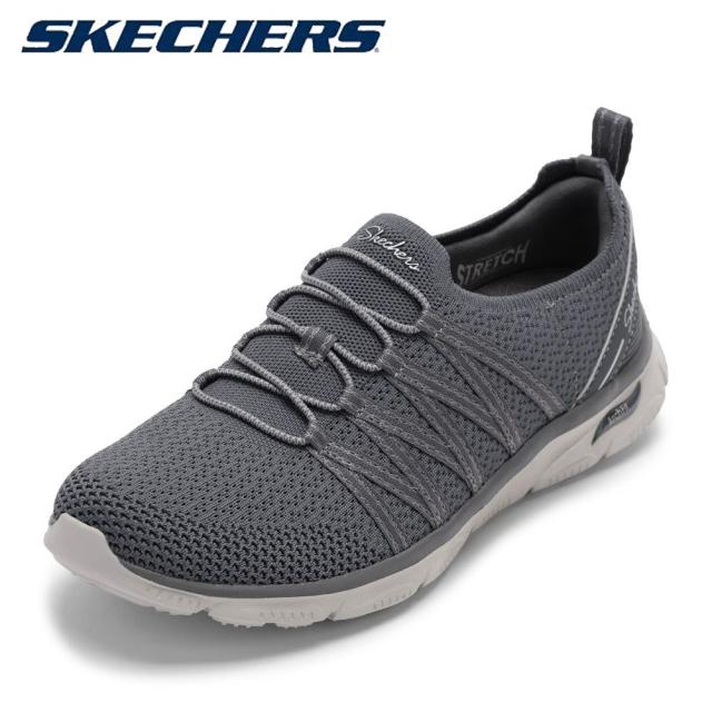 スケッチャーズ SKECHERS 100728 レディース靴 靴 シューズ 2E スニーカー ウォーキング ランニング シューズ クッション性 ARCH FIT SUNNY-CREAT ストレッチ ニット ローカットスニーカー 人気 ブランド チャコール